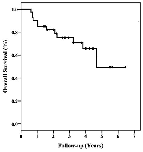 Kaplan Meier Plot Of Overall Survival Download Scientific Diagram