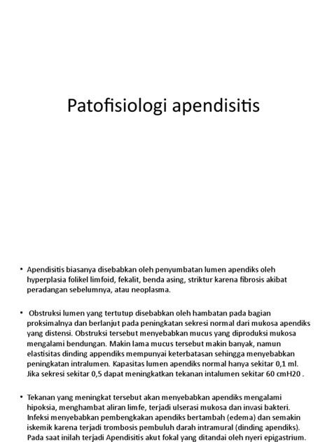 Apendisitis Patofisiologi Diagnosis Penatalaksanaan Alomedika Cloud