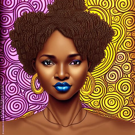 Soulful Elegance Portrait Of Brown Skinned Lady · Creative Fabrica
