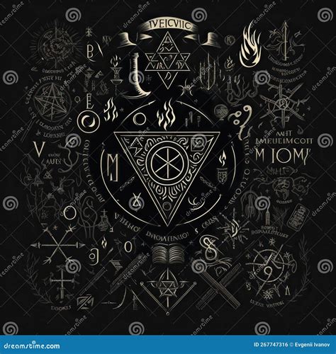Magic Symbols Runes And Spells Witchcraft Of A Witch Esoteric