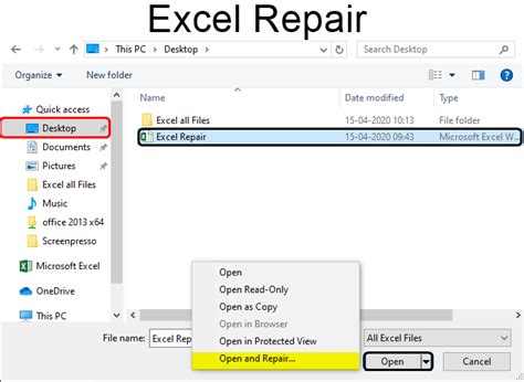 excel repair multiple ways to repair excel file with examples