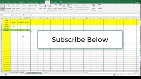subtracting numbers in excel has never been so easy subtraction