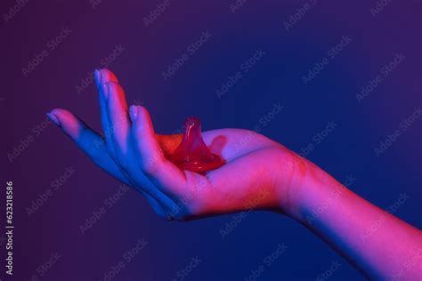 Condom Ready To Use In Woman Hand Contraception Condom Safe Sex