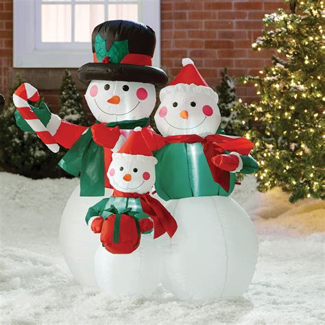The Holiday Aisle® 4 Foot Tall Lighted Christmas Inflatable Snowman