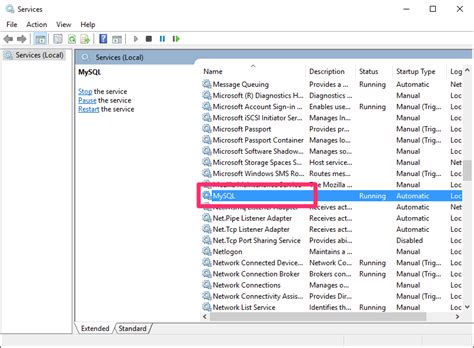 disable the mysql service
