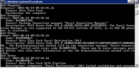 sql server ssis error code dts e oledb excel not supported stack