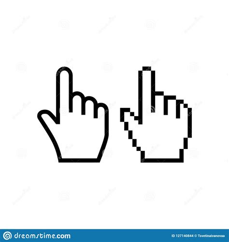 hand mouse cursor icon pointer hand cursor icons stock vector