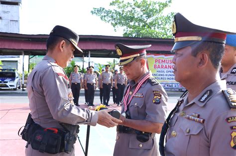 Upacara Kenaikan Pangkat 72 Personel Polres Inhil Polda Riau Naik