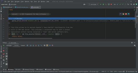 laravel debugger in phpstorm i don t have breakpoint in server php