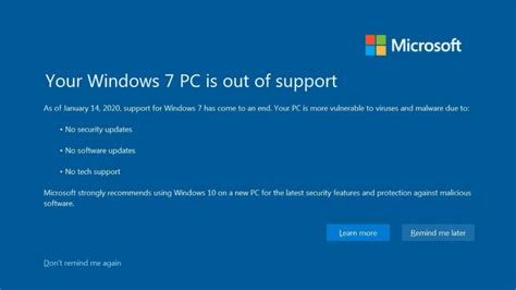 how to disable windows 7 end of support window