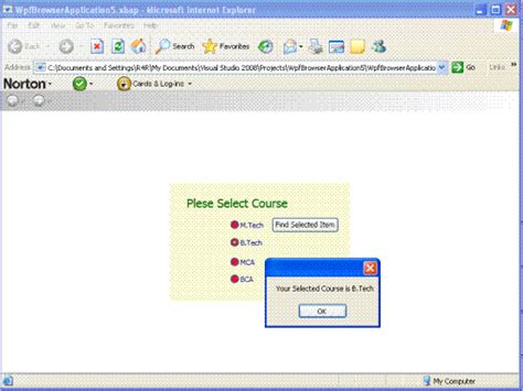 radiobutton control in wpf web based