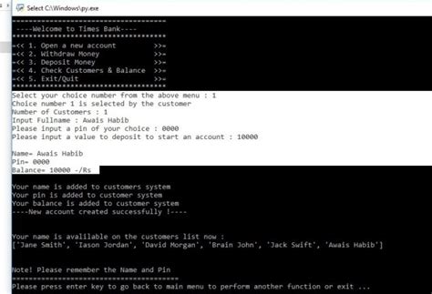 bank management system in python with source code archives genial code