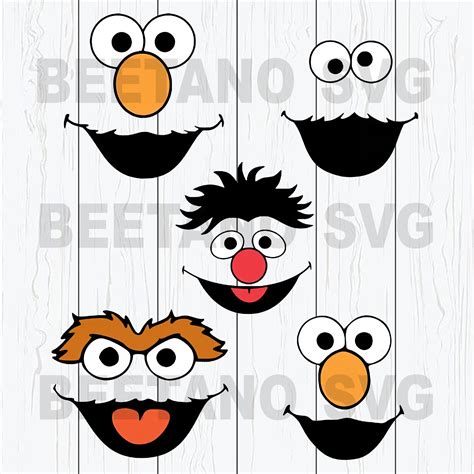 Sesame Street Face Svg Sesame Street Face Bundle Svg Inspire Uplift