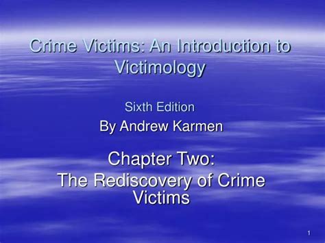 Ppt Crime Victims An Introduction To Victimology Sixth Edition