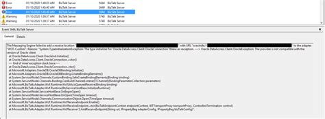 biztalk wcf oracledb oracle dataaccess client oracleexception the