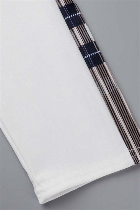 Wholesale White Fashion Casual Letter Print Patchwork O Neck Long