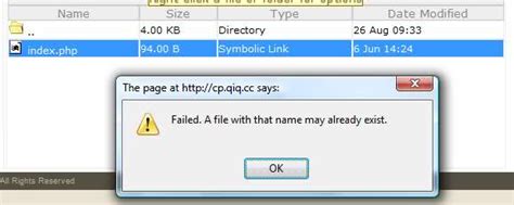 ftp cannot delete a file with that name may already exist stack