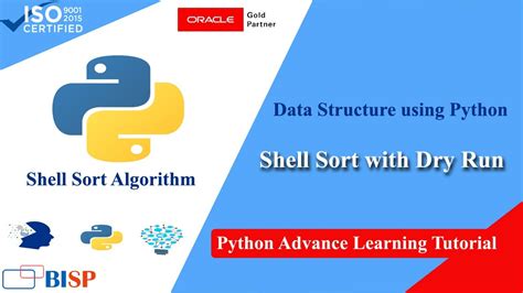 shell sort in python data structure in python