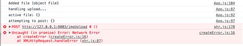 javascript issues uploading file node and react stack