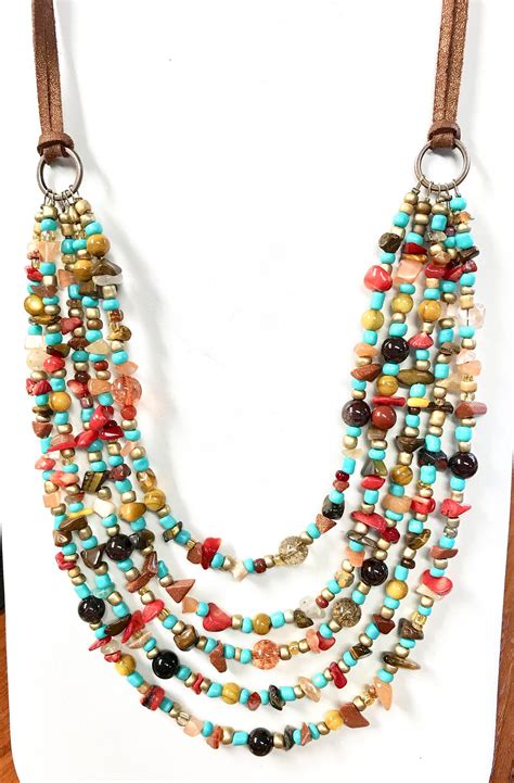 20 Off Multi Strand Leather Cord Necklace For Women Colorful Etsy