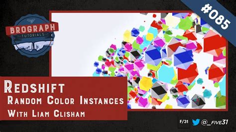 brograph tutorial 085 redshift for c4d random color instances youtube