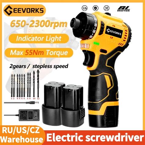 Brushless Electric Screwdriver Rechargeable 55nm Torque Cordless Mini