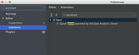 intellij idea flutter auto fill assists suggestions not working