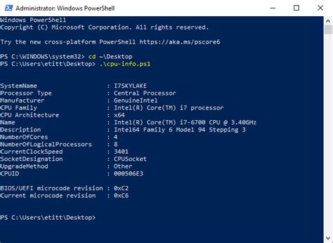powershell script for cpu information incl cpuid solved page 6