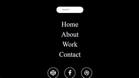 full screen overlay menu navigation onaircode