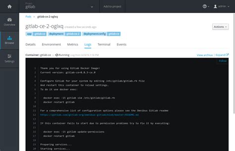 index · openshift and gitlab · articles · 帮助 · gitlab