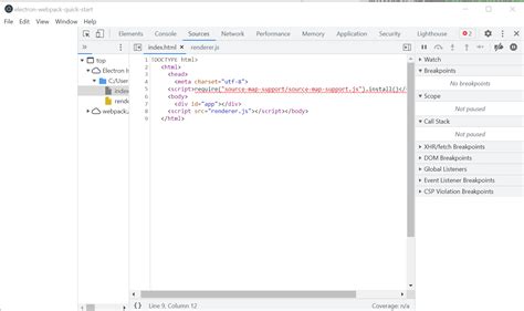 javascript electron build generating wrong index and renderer js