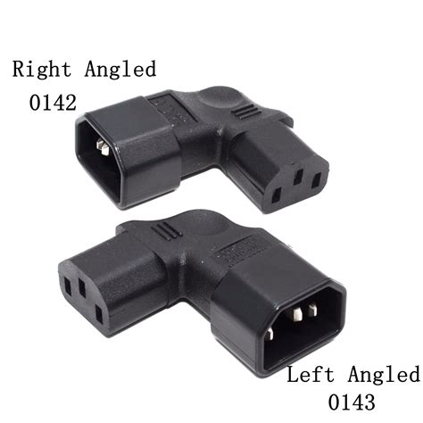 Left Right Angle Iec 320 C14 3 Pin Male To C13 Female Pdu Psu Ups