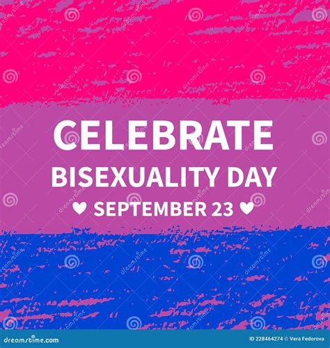 Bisexuality Day Typography Poster Lgbt Community Event Celebrate On