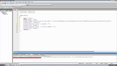 c programming tutorial 9 making a calculator youtube