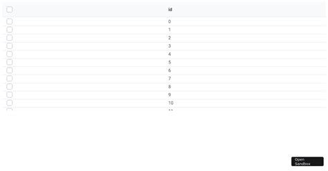 prime react datatable virtualscroll row selection error codesandbox