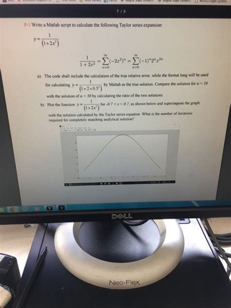 solved write a matlab script to calculate the following t