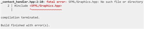 how to resolve this error fatal error sfml graphics hpp no such file