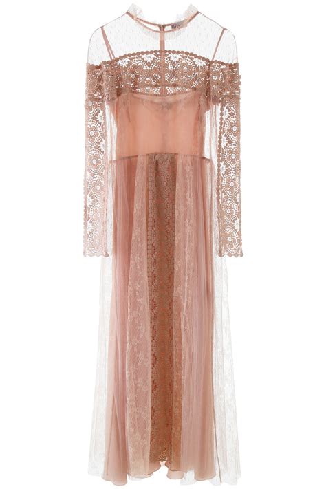 Red Valentino Asymmetric Lace Dress Coshio Online Shop