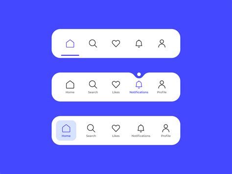 tab bar menu navigation by zsolt hutvagner on dribbble