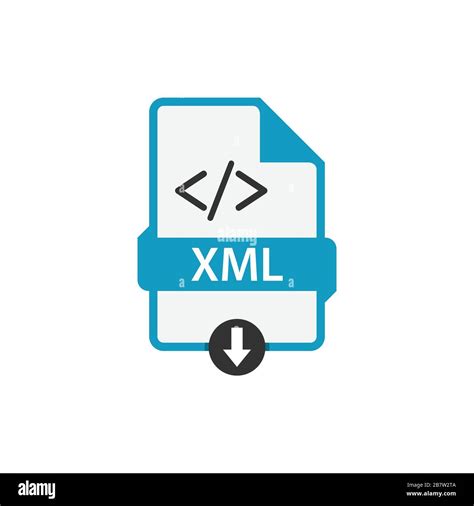 Xml File Document Download Css Button Icon Vector Image Xml File Icon