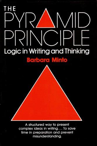pyramid principle by barbara minto abebooks