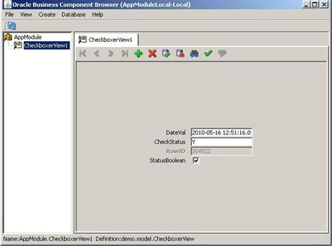 jdeveloper and adf adding boolean checkbox to table