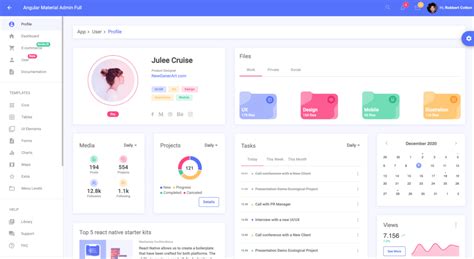 top 7 react js angular and vue material design templates