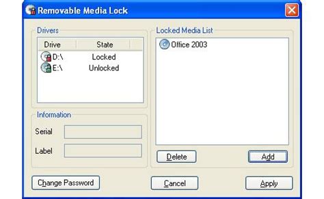 removable media lock uk rent software