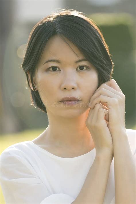 Portrait Young Woman Outdoor Back Light Stock Image Image Of Glare