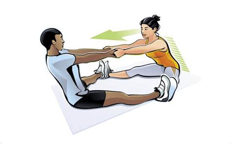 4 Stretches Your Can Do With A Partner Partner Stretches Fit Couples