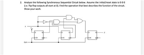 solved 2 analyze the following synchronous sequential