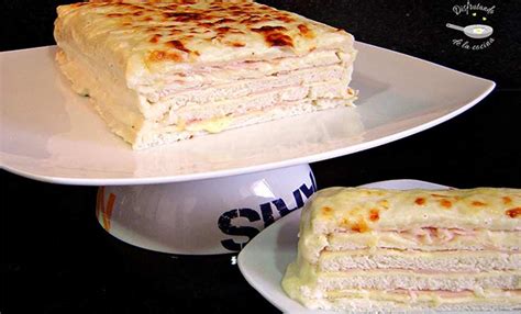 Receta Pastel De Jamón Y Queso Con Bechamel O Pastel Croque Monsieur
