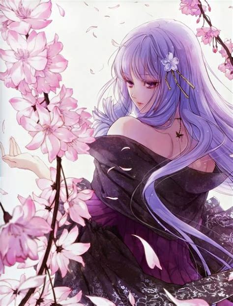 Anime Girls With Purple Hair Animoe