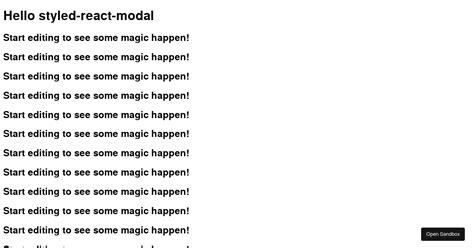 styled react modal demo position fixed codesandbox